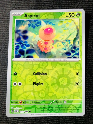 Carte Pokemon Aspicot 013/165 Reverse EV3.5 Mew Pokemon 151 Mint Neuf ...