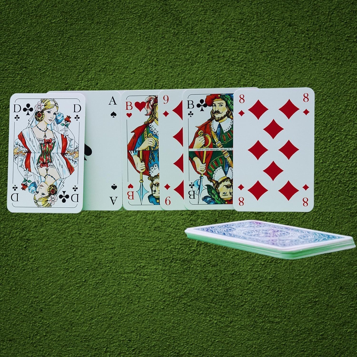 TYA I Original ASS Altenburger Romme Spielkarten 55 Blatt BLAU und ROT ...
