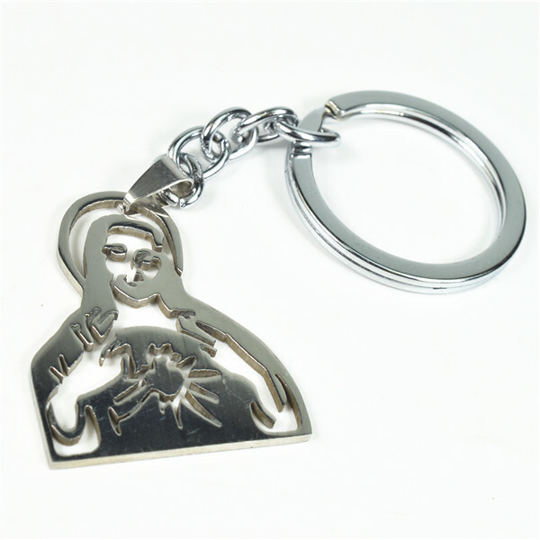 Religious Christian Jesus Sacred Heart Key Ring Christening Communion ...