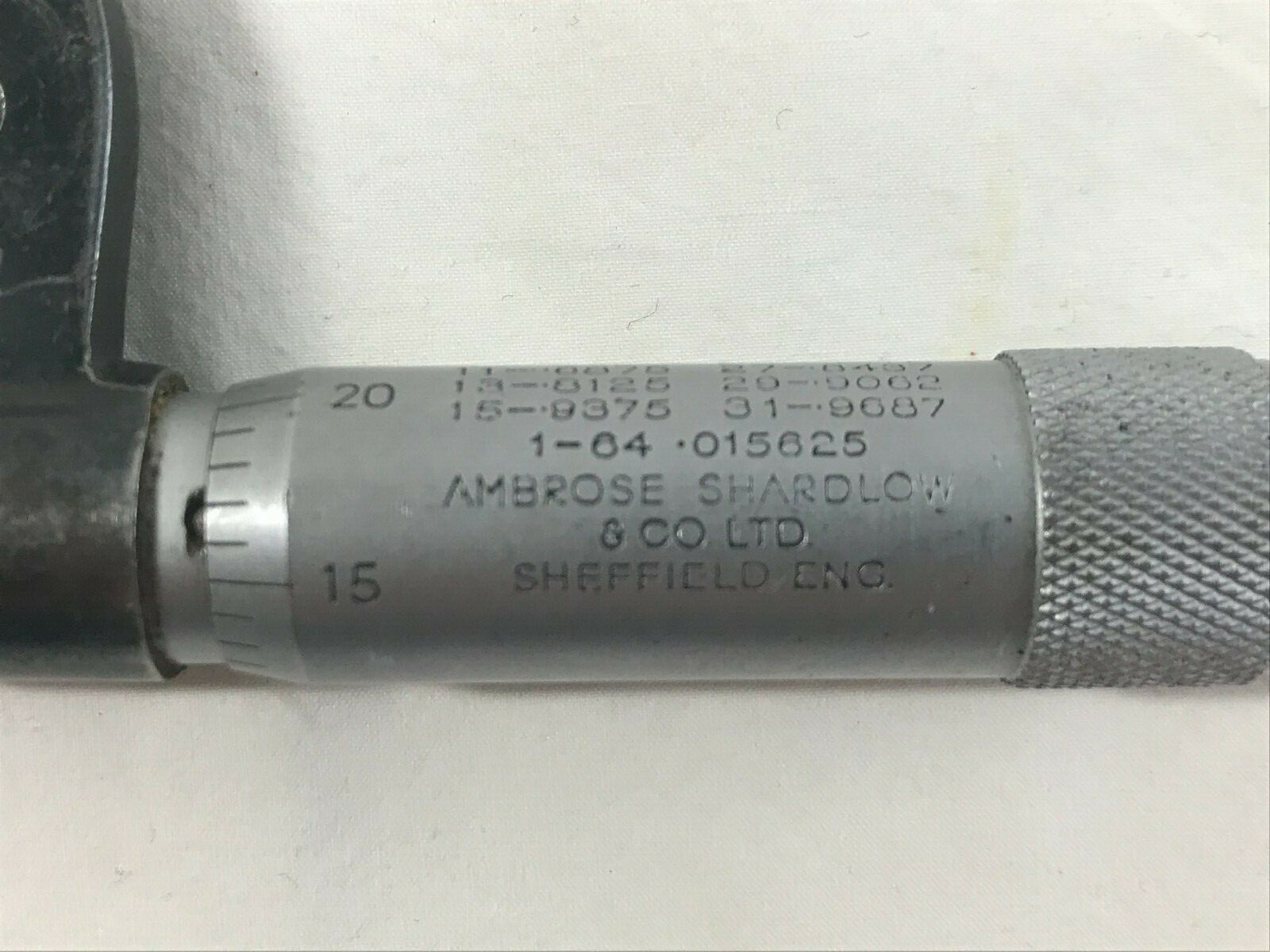 Ambrose Shardlow 0-1" outside micrometer antique vintage metalwork ...