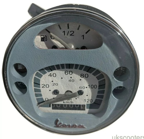 VESPA PX LML STELLA SPEEDOMETER 100MM DIA 120KM 80M GREY FACE SPEEDO | eBay