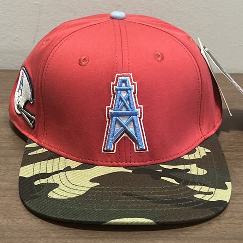 Pro Standard Houston Oilers Red Camo Snapback Adjustable Patch Retro ...
