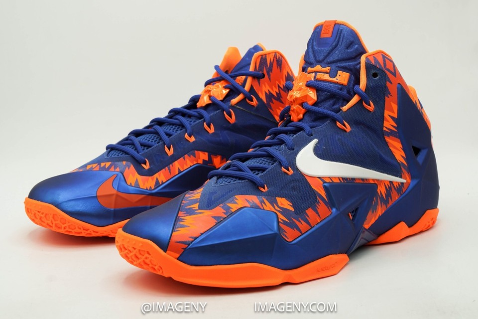 NIKE LEBRON JAMES XI NEW SIZE 11.5 FLORIDA GATORS BLUE ORANGE | eBay