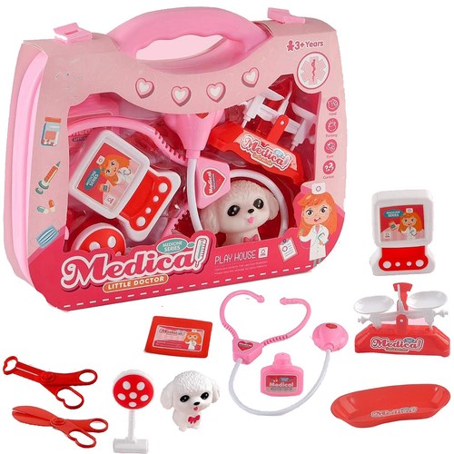 Pet Doctor Kit, Kids Doctor Playset with Dog Toy, Stethoscope, Pretend ...