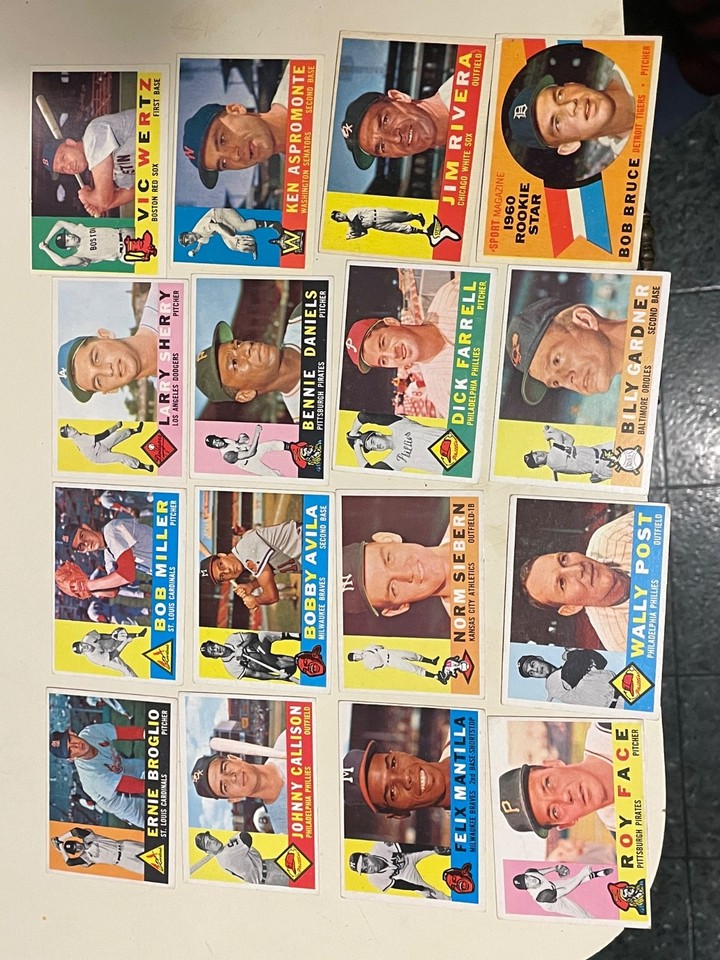121X 1960 Topps Original Vintage manager RC Baseball cards LOT VG ~ EX ...