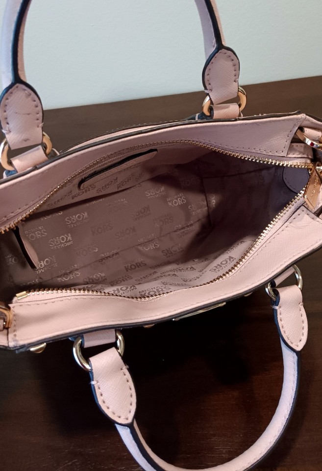 MK Michael Kors PS-1706 Leather Purse Satchel Women Handbag Pink Size Medium | eBay