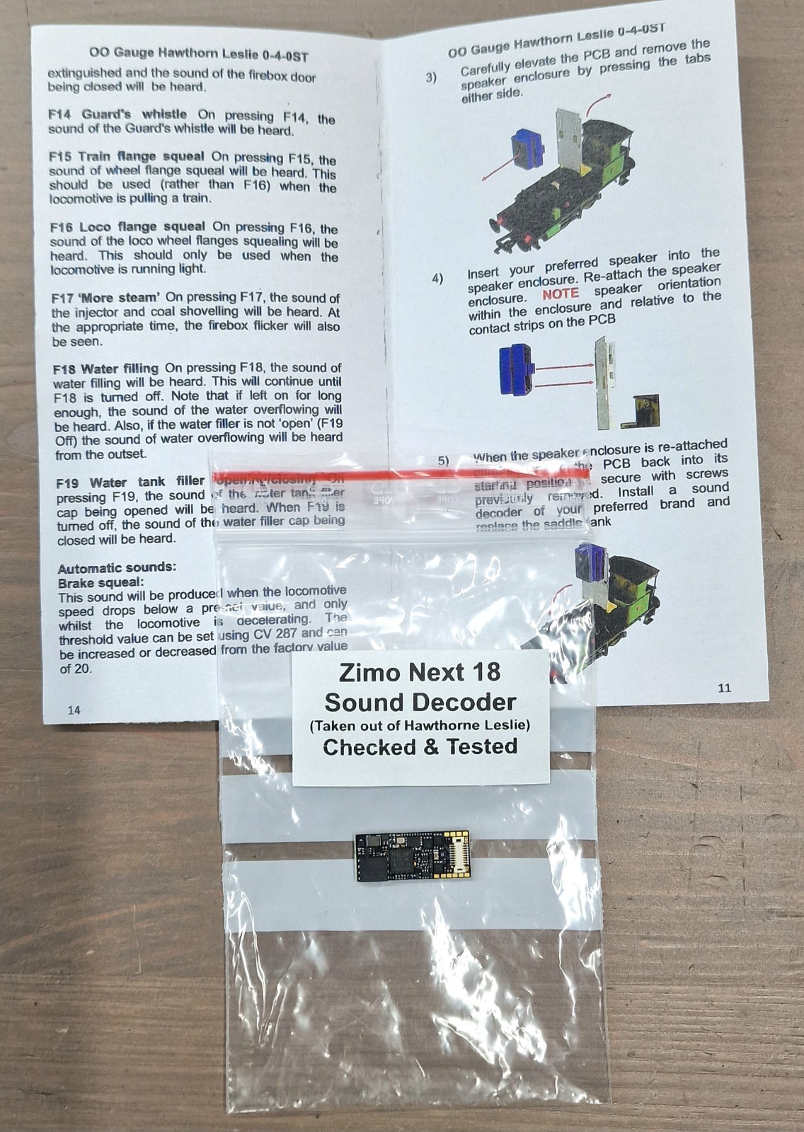 Zimo DCC Sound Decoder Next 18 Taken out of 'Hawthorn Leslie' | eBay UK