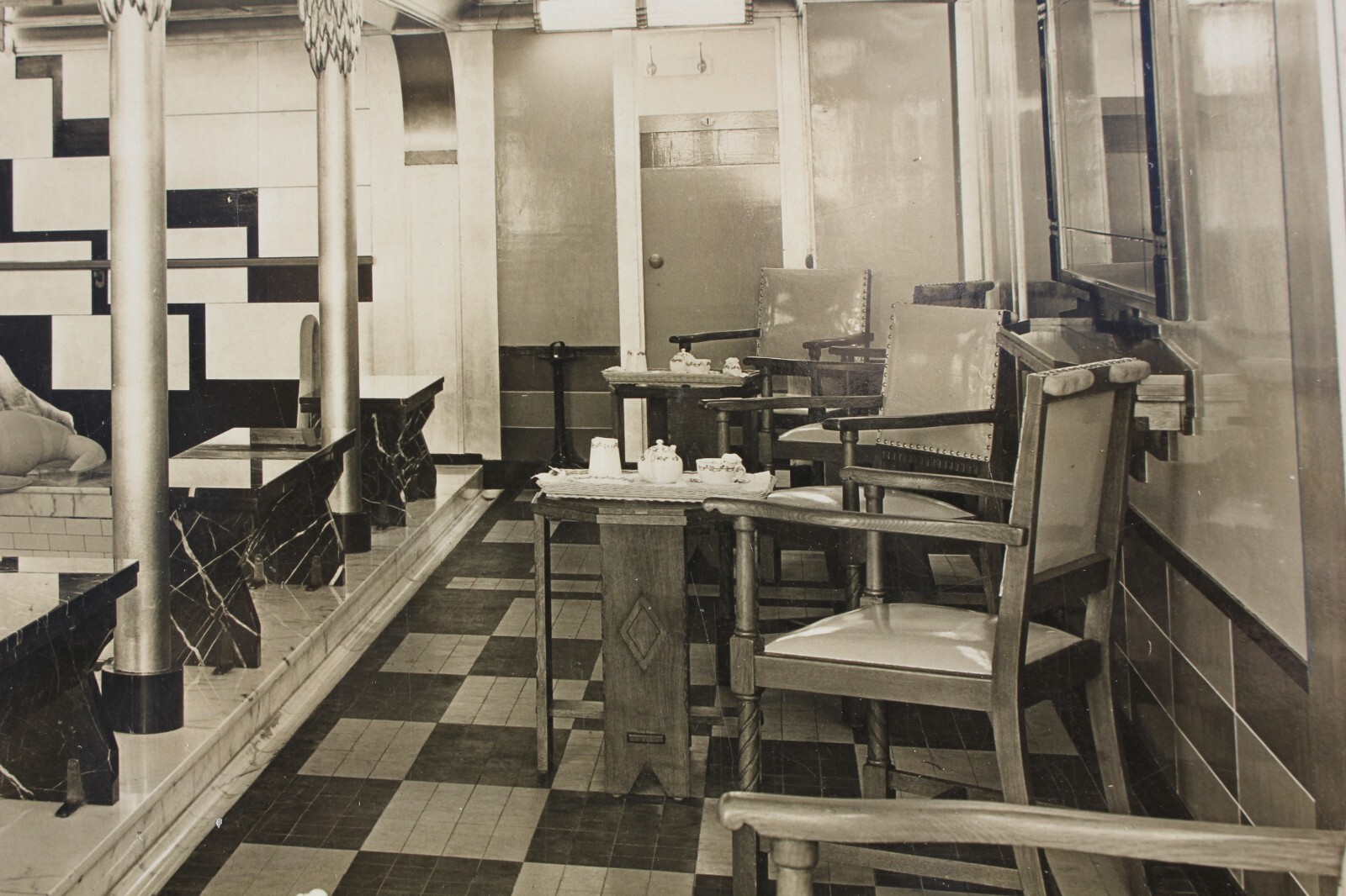 WHITE STAR LINE MV GEORGIC POOL UNIQUE COMPANY ISSUED HAND TINTED ...