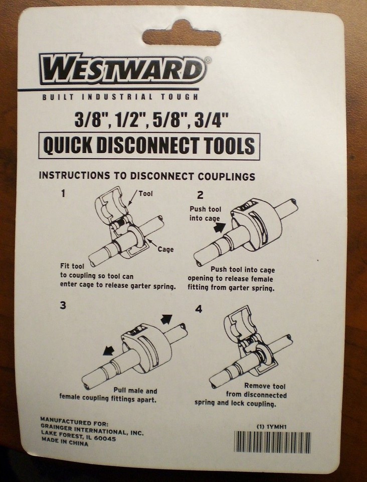 4pc Westward Spring Lock Coupler Quick Disconnect Tool | eBay