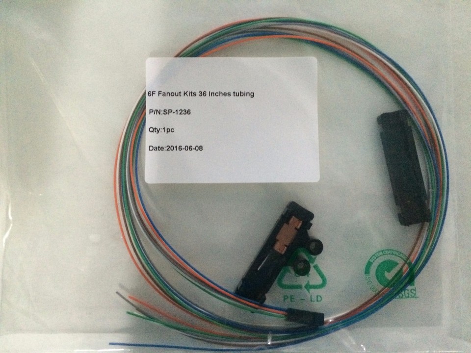 12 Strand 6 strand fiber Buffer 0.9mm Tube Fan-Out kit fanout kit break ...