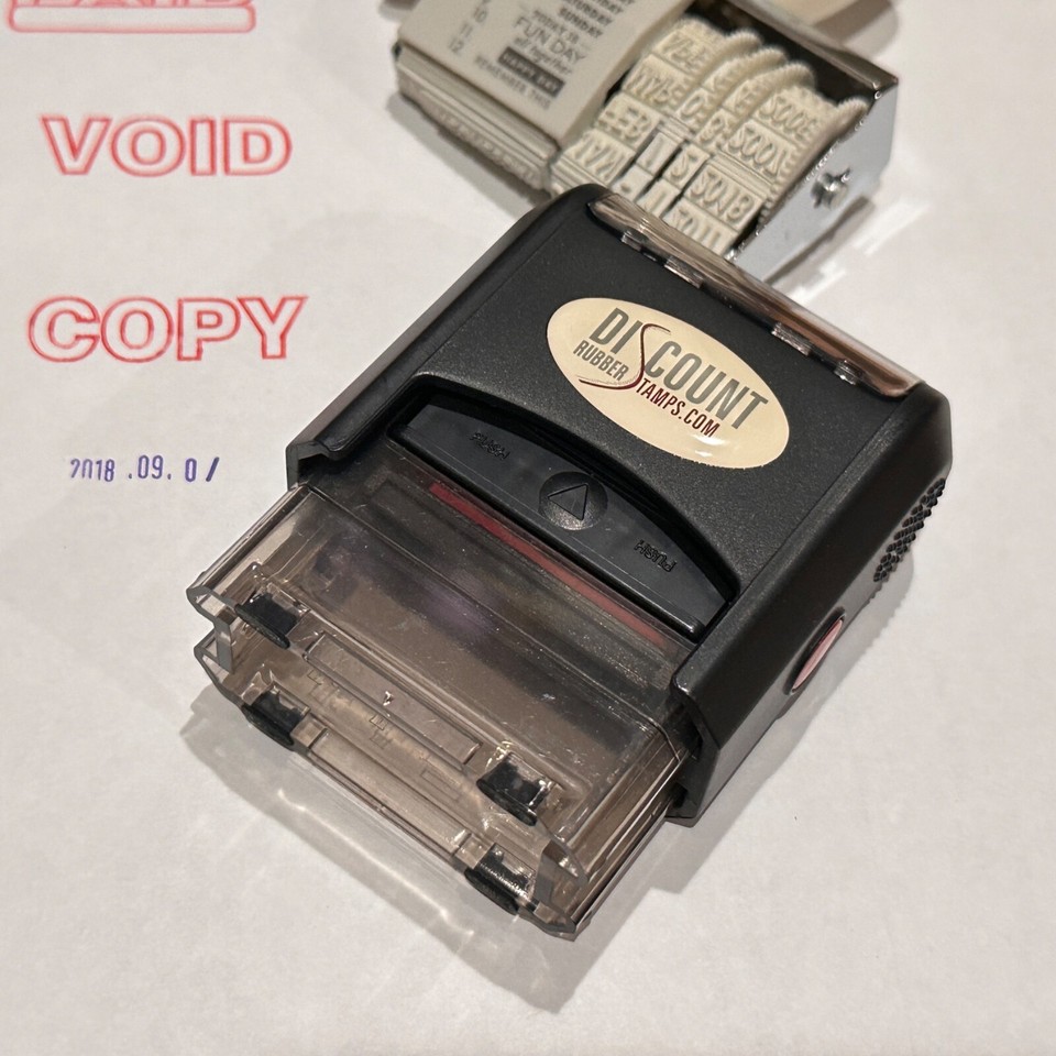 Self Inking Stamps - Paid, Received, Copy, Void, Revised, Approved ...