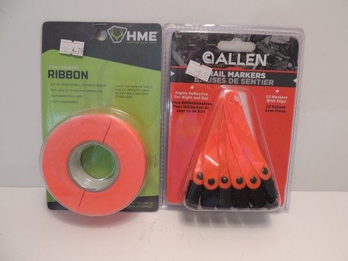 1 HME Orange Trail Marking Ribbon 150 ft roll +n 12 pk Allen Trail markers NEW | eBay