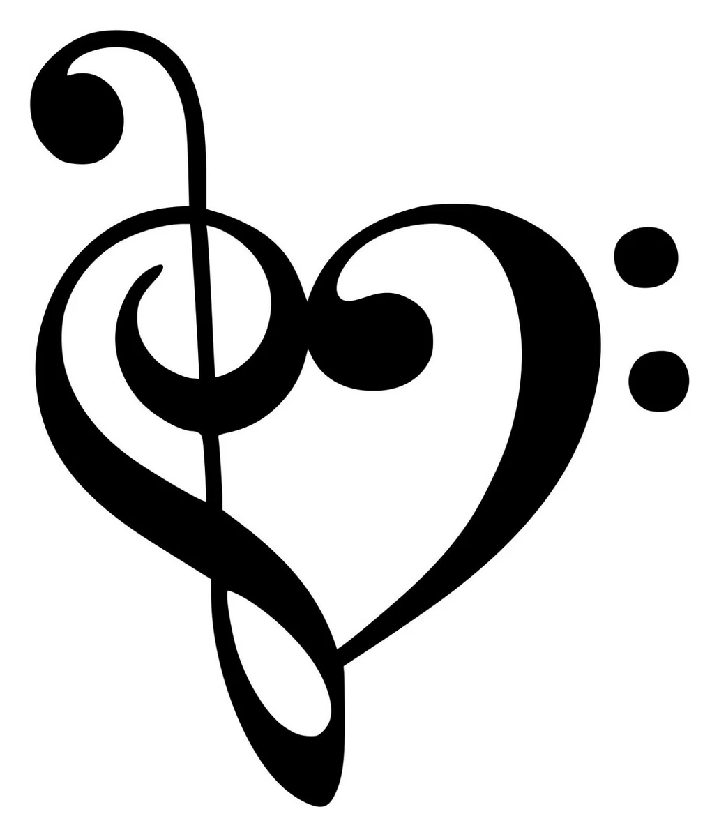 How To Draw A Music Note Heart