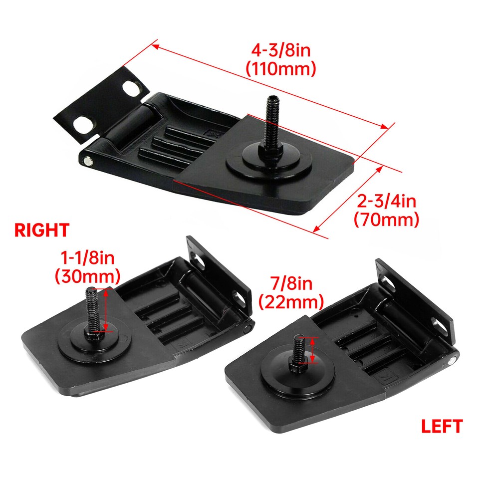 Hardtop Liftgate Glass Hinges Stainless for Jeep Wrangler YJ TJ 87-06 ...