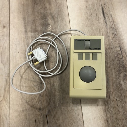 Microspeed PC-Trac Mouse Retro Trackball FastTRAP Fast Trap Untested ...