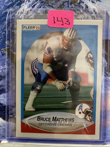 1990 Fleer #131 Bruce Matthews Houston Oilers football card | eBay
