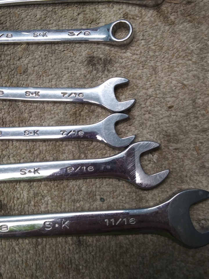 SK Tools Combination Wrench Set Lot 18pc SAE 12pt | eBay