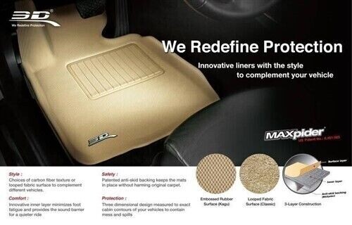 3D MAXpider L1NS06101509 for 2005-19 Nissan Frontier CC Front/Rear Row ...