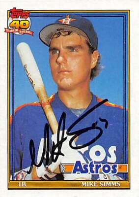 Mike Simms autographed Baseball Card (Houston Astros) 1991 Topps #32 | eBay