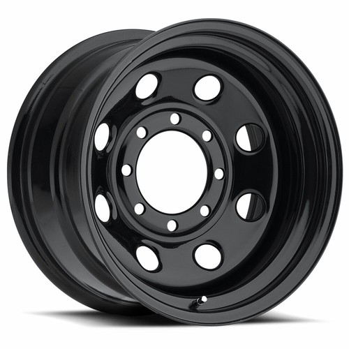 17 inch 17x9 Vision 85H SOFT 8 STEEL Gloss Black wheel rim 8x6.5 8x165 ...
