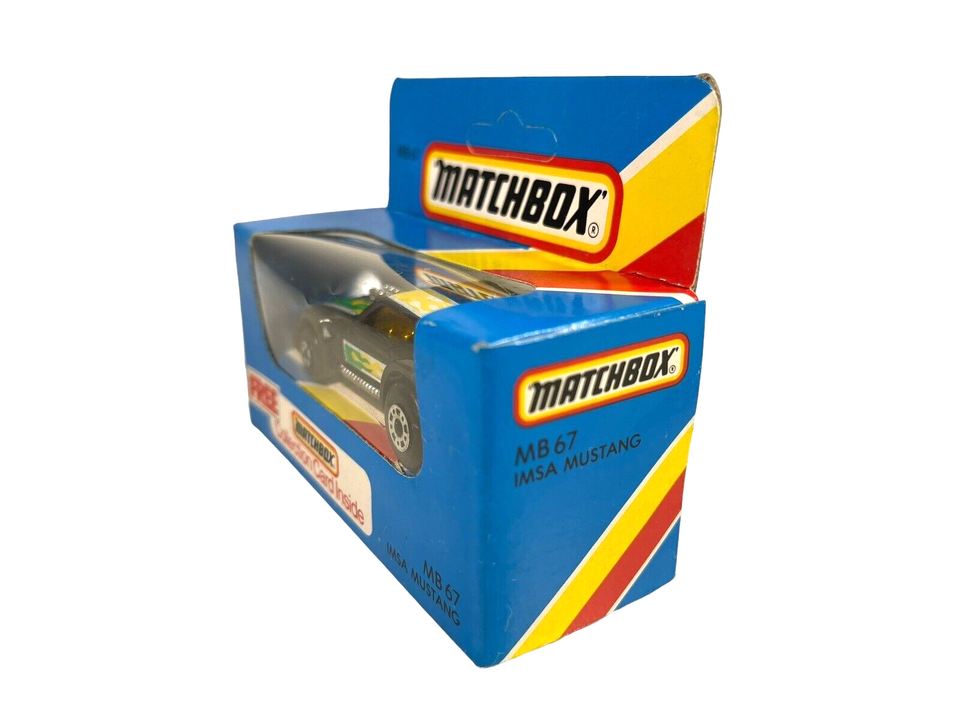 MB67 Matchbox IMSA Ford Mach I Mustang~ Blue Window Box Sealed 1981 Die ...