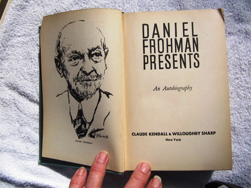 1935 DANIEL FROHMAN PRESENTS Autobiography Broadway Show Musical ...