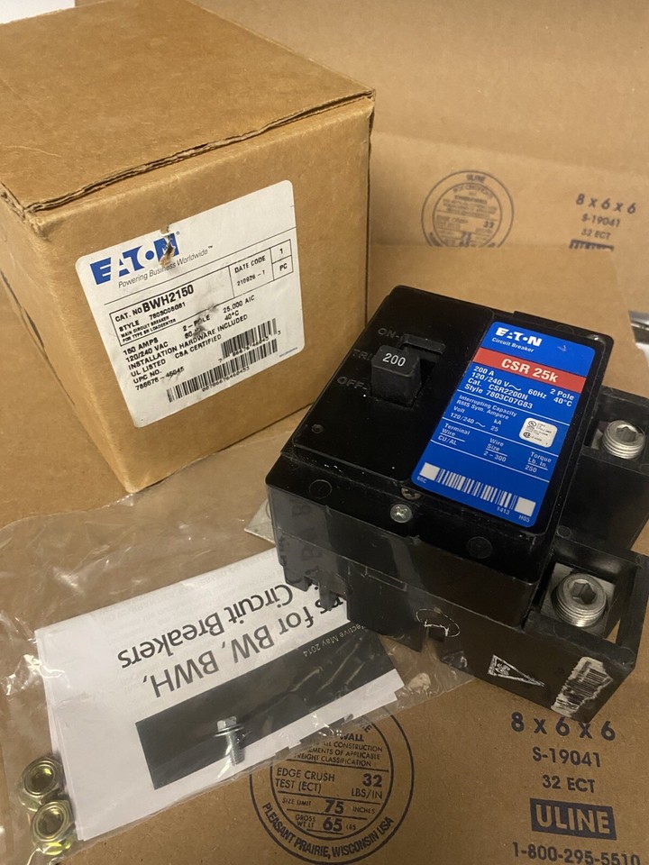 Eaton CSR2200N 200 Amp CSR25k Main Breaker 120/240 2 Pole (NEW WITH BOX ...
