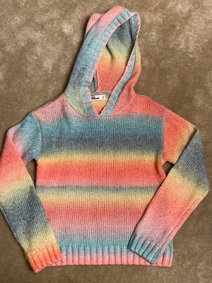 Girls Hooded Multi Color Sweater From Epic Threads, Size M | eBay