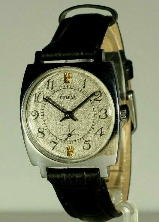 Wrist Watch Pobeda Square 33mm Mechanical Soviet Vintage USSR ...