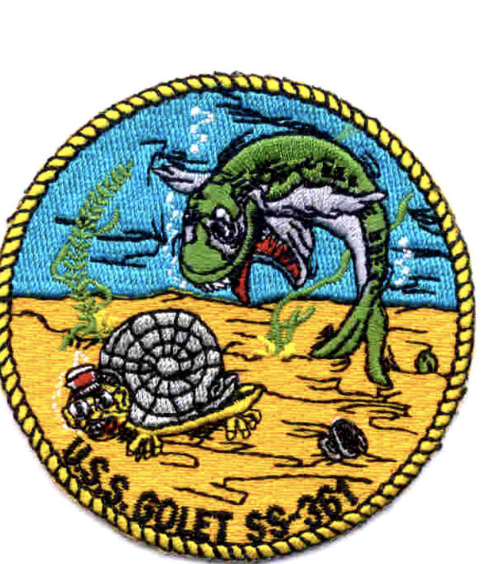 3" NAVY USS SS-361 GOLET BLUE YELLOW EMBROIDERED PATCH | eBay