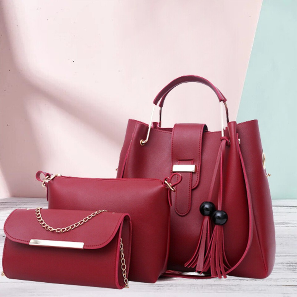 Women Lady Leather Handbags Shoulder Messenger Satchel Tote Crossbody ...