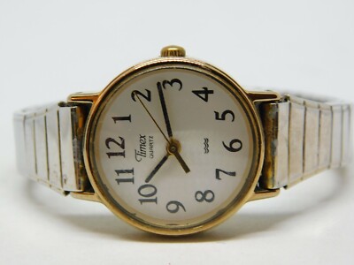 Timex 377 BA CELL Two Tone Quartz Analog Women's Watch Sz. 6" New ...