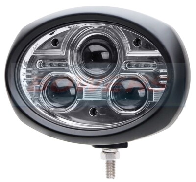 Vertical Mount Oval LED Headlight Headlamp With DRL Side Light Tractor ...
