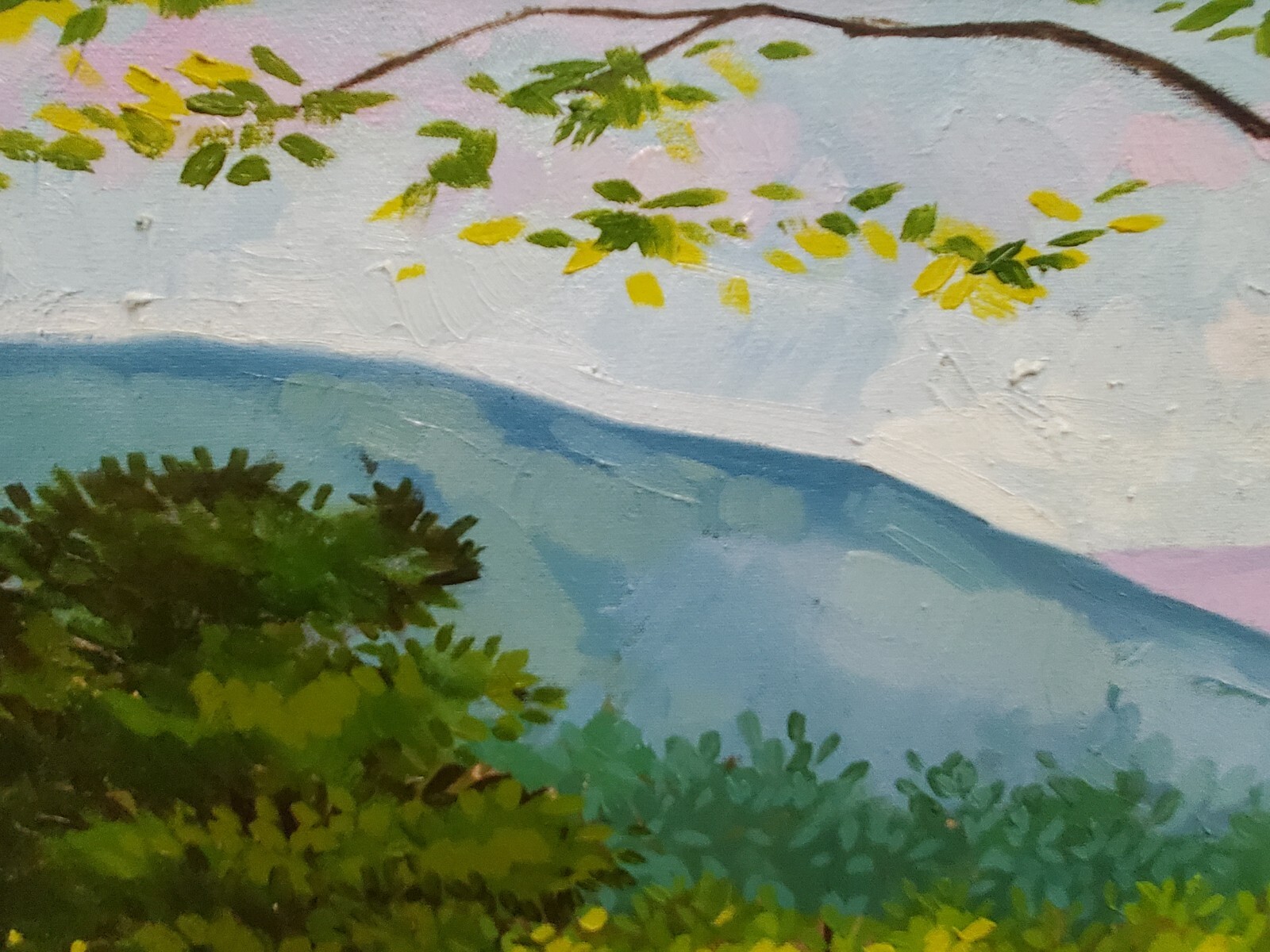 Rare Signed Samuel Machuca Countryside Landscape Art Painting Dominican ...