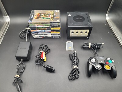 Nintendo GameCube Console System - Black BUNDLE. 9 Games 1 Controller ...