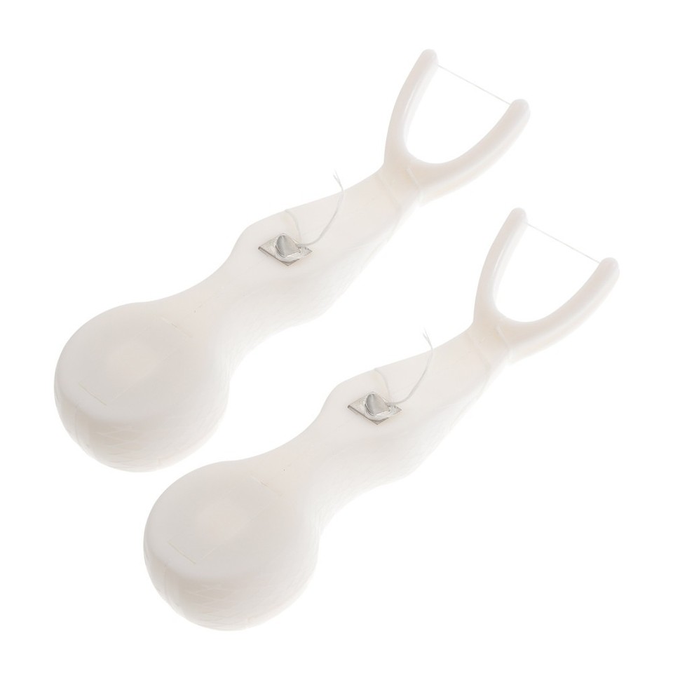 2 Pcs Self-made Dental Floss Holder Reusable Handle Cleaning Picks ...