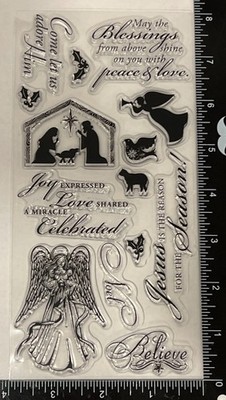 Nativity SCENE Clear PHOTOPOLYMER Stamps Set Religious Christmas ...