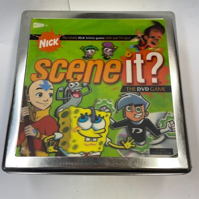 Nick Scene it DVD Game Nickelodeon Trivia TV Show Clips Tin Box Sponge ...