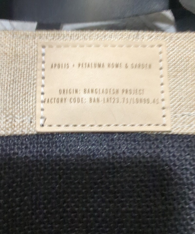 APOLIS Tote Bag Global Citizen Canvas Jute Bangladesh Project Petaluma ...