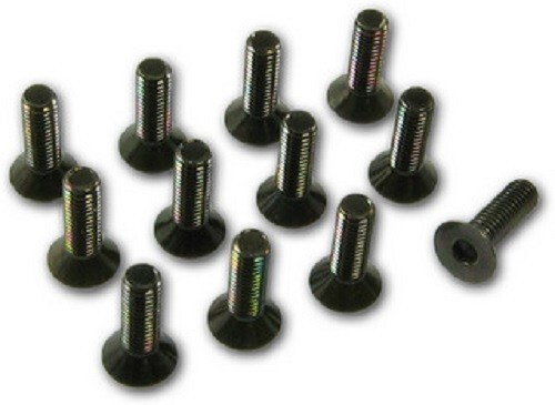 (Tech 7208) M3x10 Hex Socket Flat Head Screw 12pcs/ Black / Made in ...