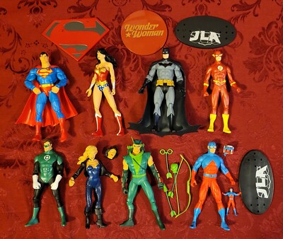 DC Direct Justice League Action Figure Lot of 8 Batman Superman Wonder ...