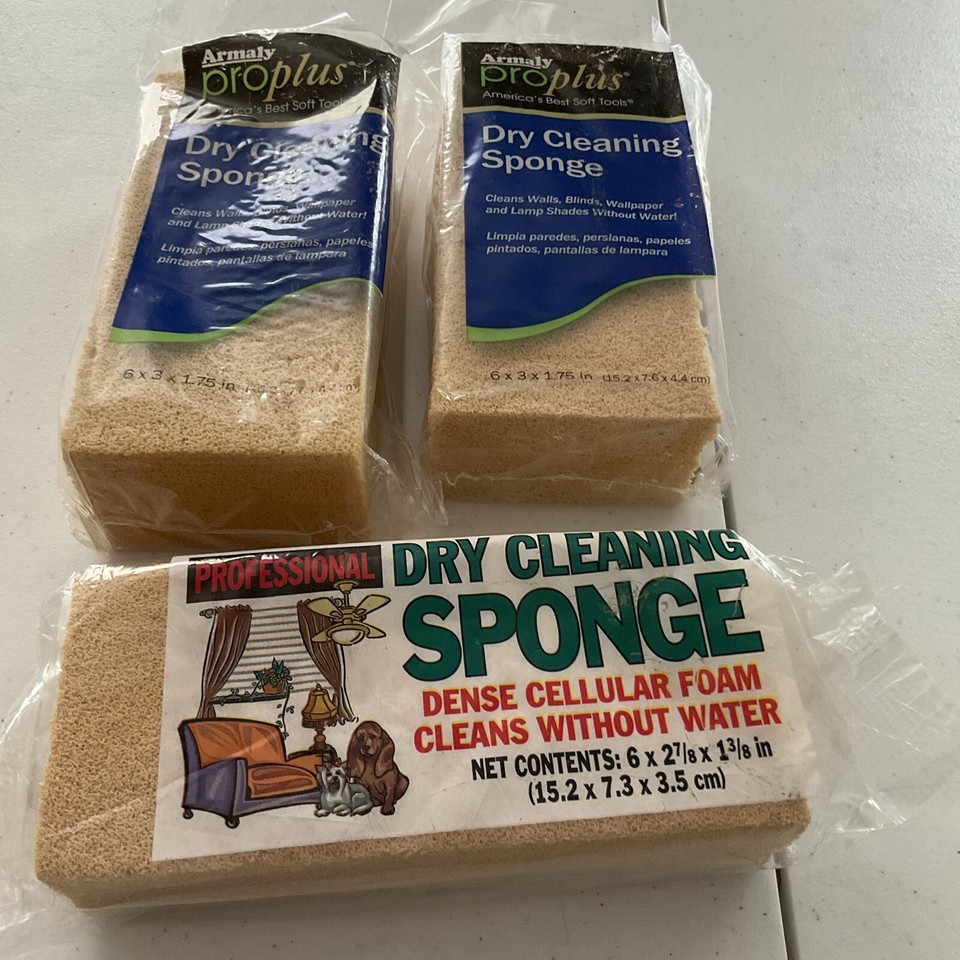 Dry Cleaning Sponge Pro plus 6 inch Cellular Foam Dense Lot 3 | eBay