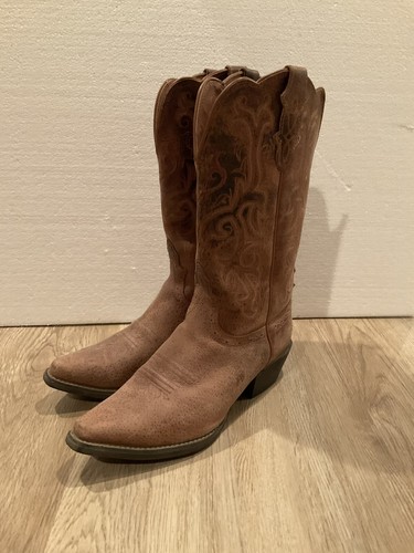 Justin Brown Leather Western cowboy boots L2561 Woman Size 9B | eBay