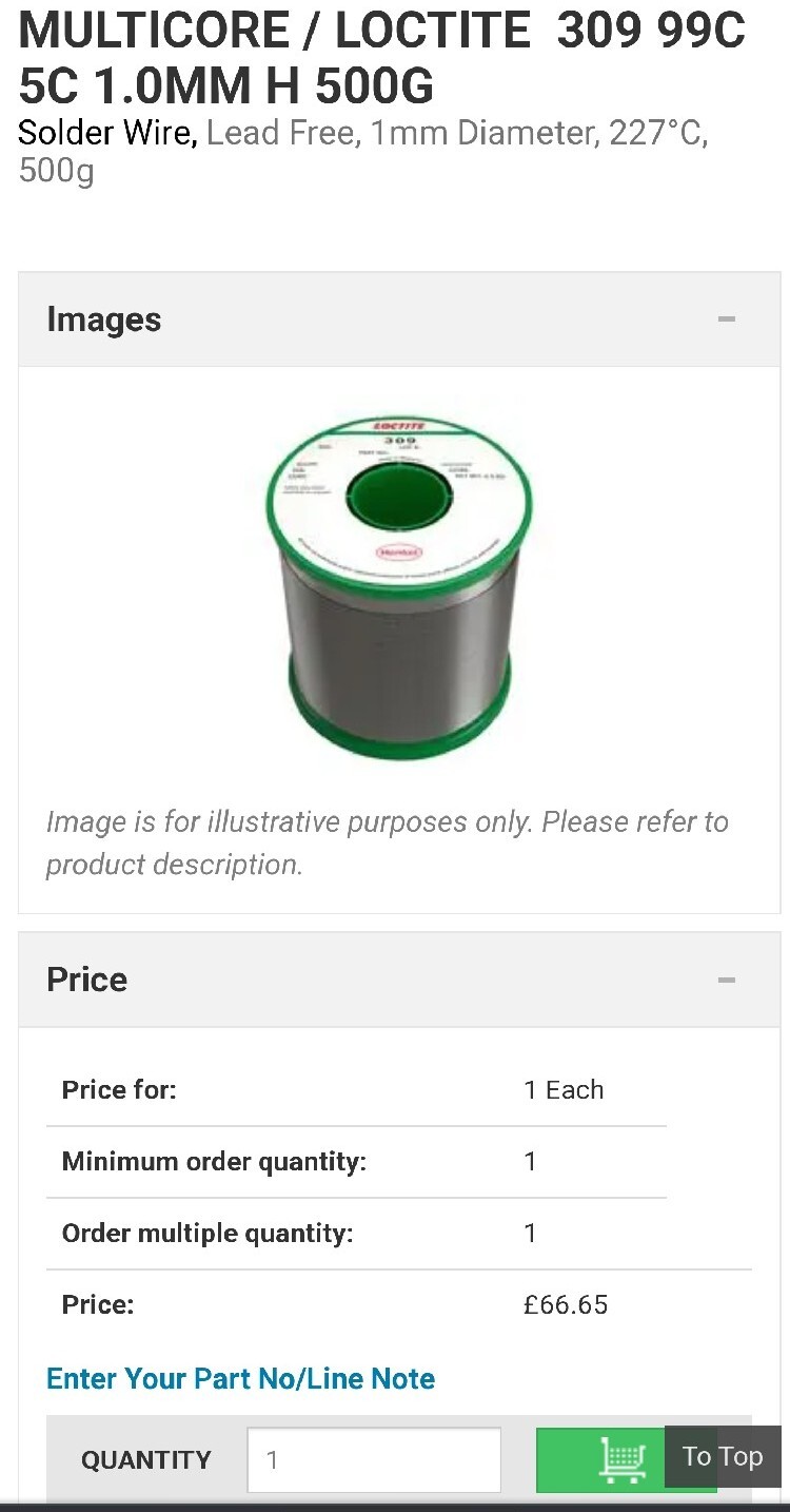 Multicore Loctite 309 99C 5C Lead Free Solder Wire 1.0MM H 500G | eBay UK