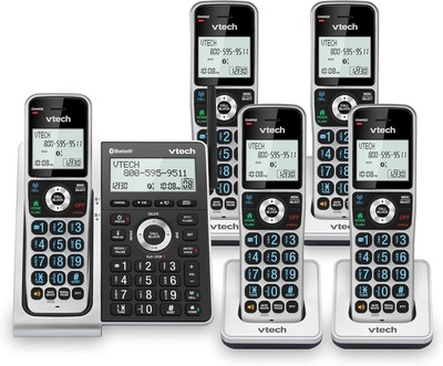 VTech VS306-5 5 Handsets Cordless Phone Bluetooth Answering System | eBay