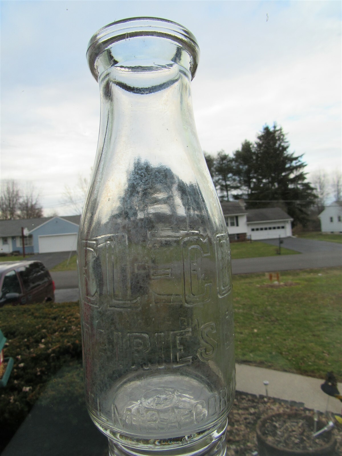TREP Milk Bottle El-Cor Dairies Dairy Farm Elmira Corning NY 1927 VERY ...