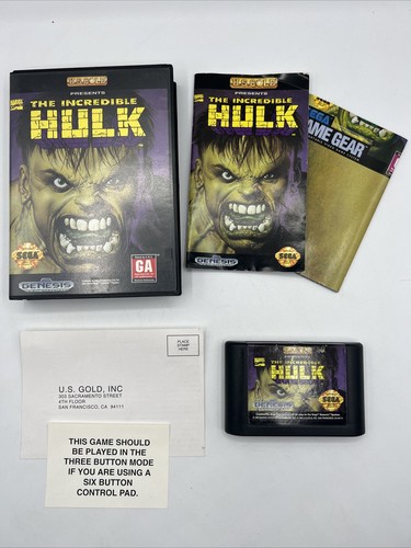 Incredible Hulk (Sega Genesis) Complete w/ Poster & Reg Card! Tested ...
