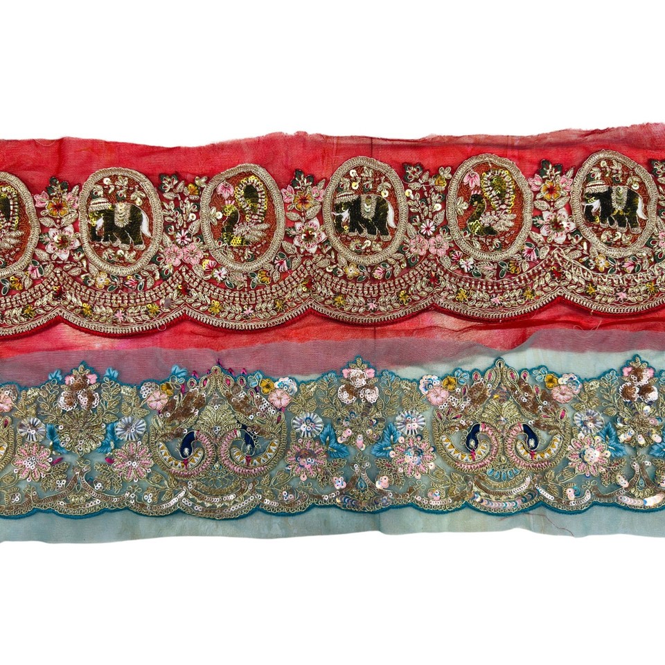 Designer Trims Embroidery Laces Lot | Indian Saree Colorful Borders For ...