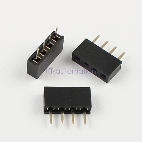 100Pcs 2mm Pitch 4 Pin Female Single Row Straight Pin Header Strip | eBay