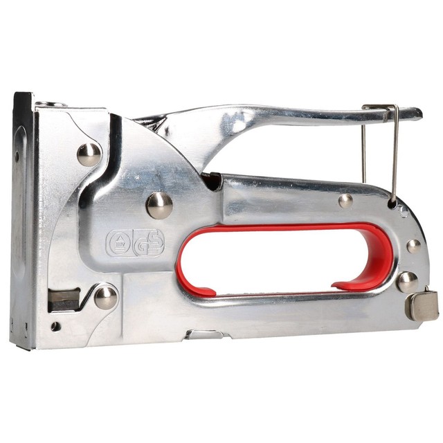 Chrome Staple Gun Hand Operated 4-8mm Staples Arrow JT21 Stapler Craft ...